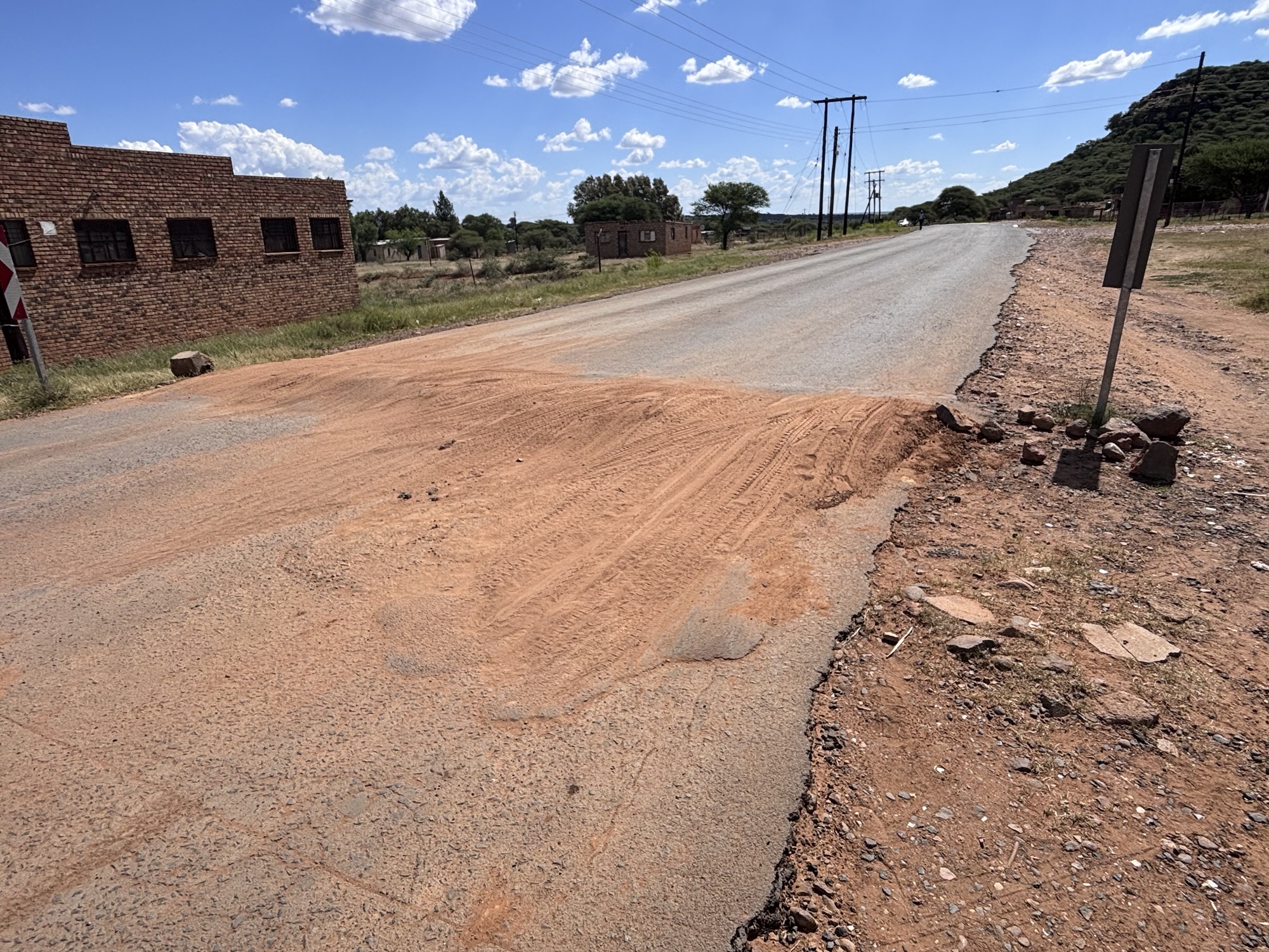 Irked residents create makeshift speed humps on R372 road | The Guardian